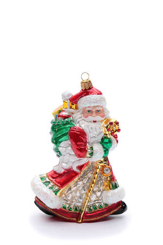 Blown glass Christmas ornament, Santa Claus with gifts | online sales ...