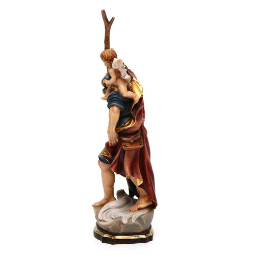 Estatua San Cristóbal madera coloreada | venta online en HOLYART