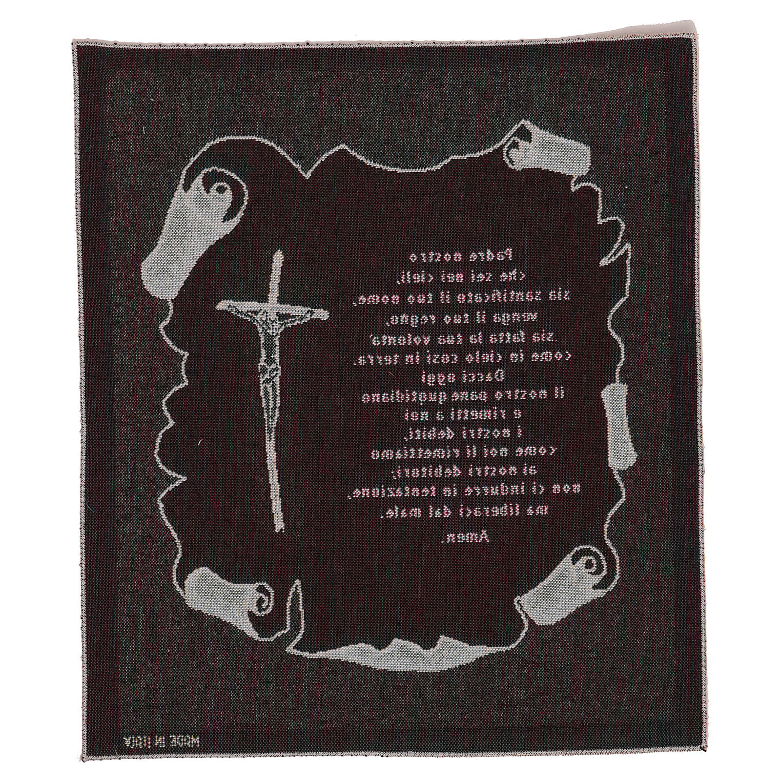 Tapestry with Our Father's prayer in Italian 17.5x12 | online sales on ...