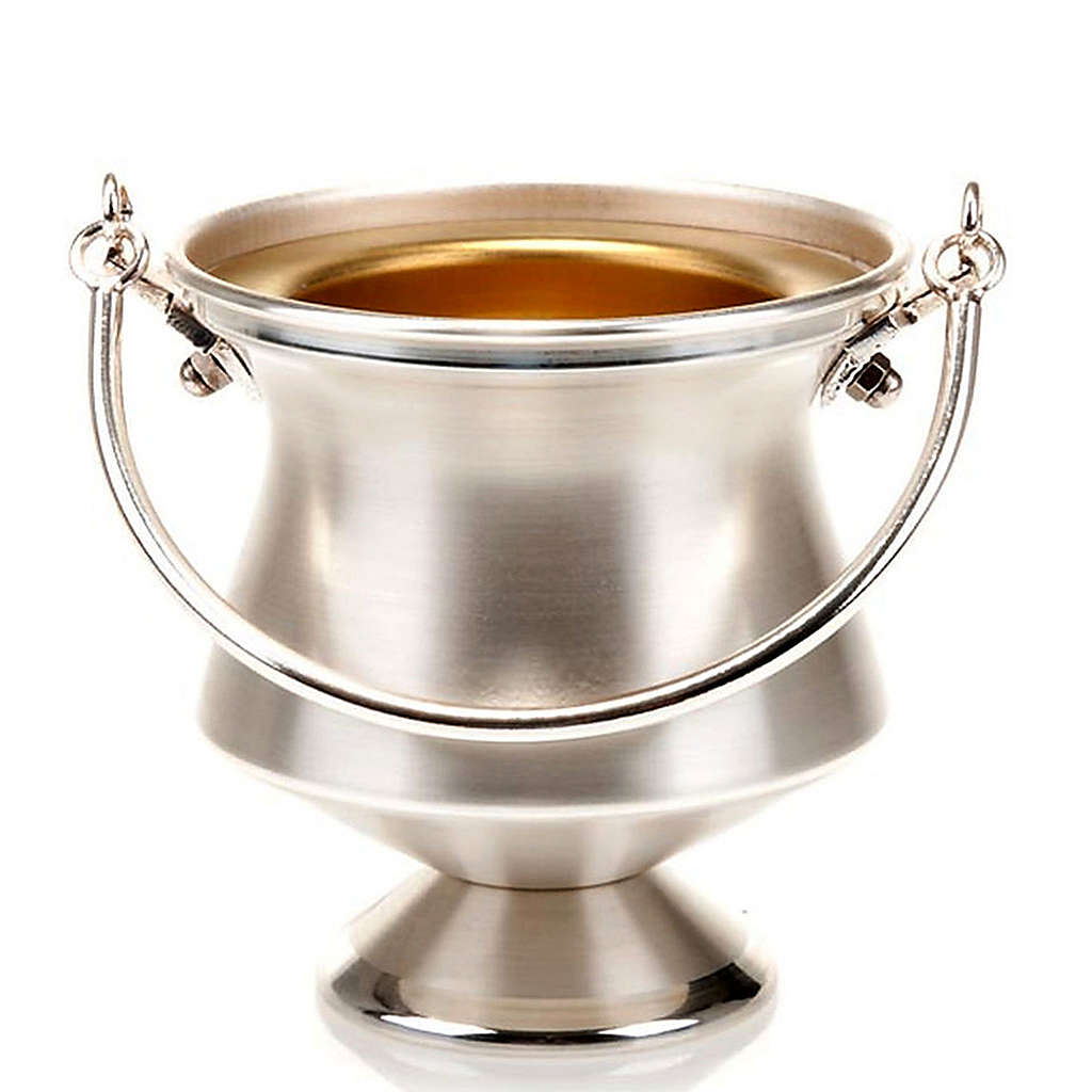 Holy water pot in silver-plated brass, simple model | online sales on ...