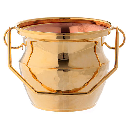 Aspersorium for holy water in golden brass | online sales on HOLYART.com