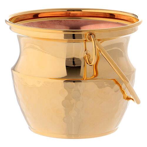 Aspersorium for holy water in golden brass | online sales on HOLYART.com