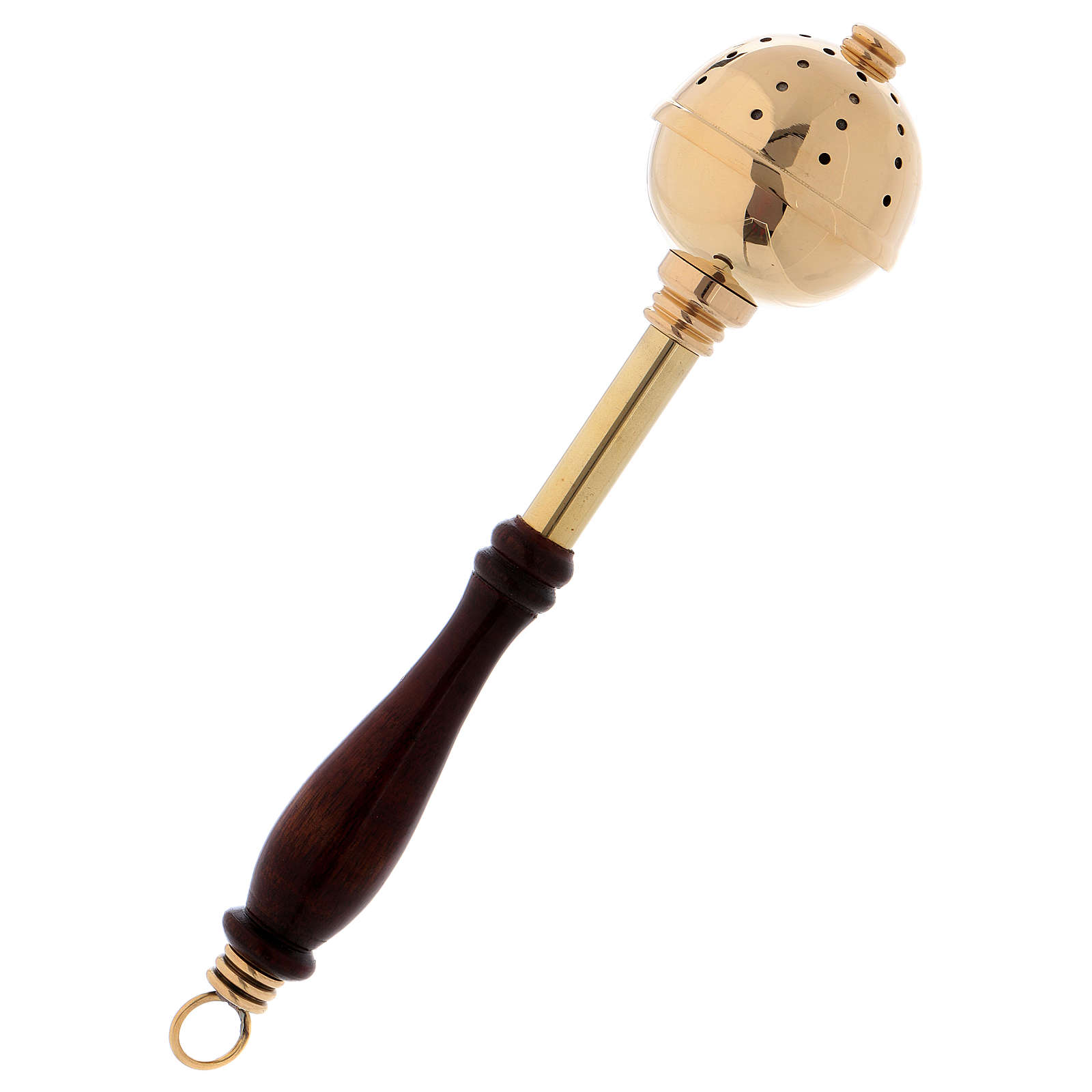 Gold plated sprinkler with hardwood handle | online sales on HOLYART.com