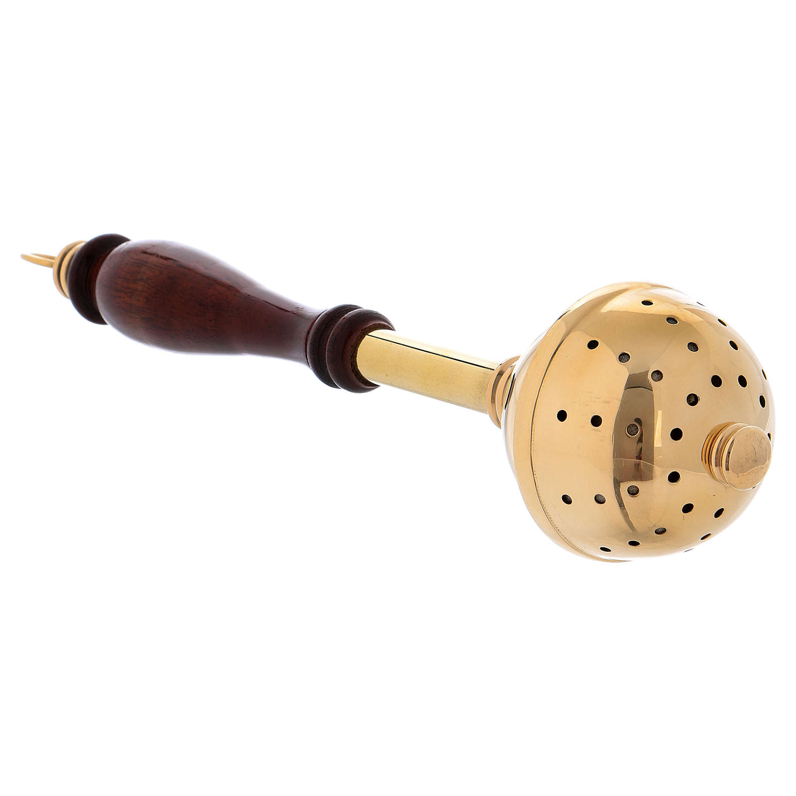 Gold plated sprinkler with hardwood handle | online sales on HOLYART.com