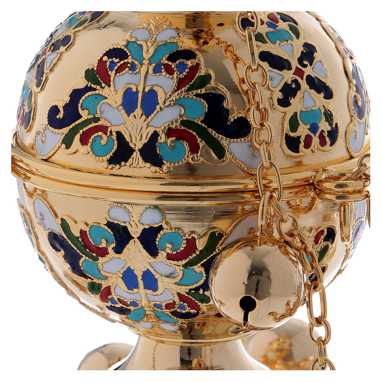 Orthodox style glazed golden thurible | online sales on HOLYART.co.uk