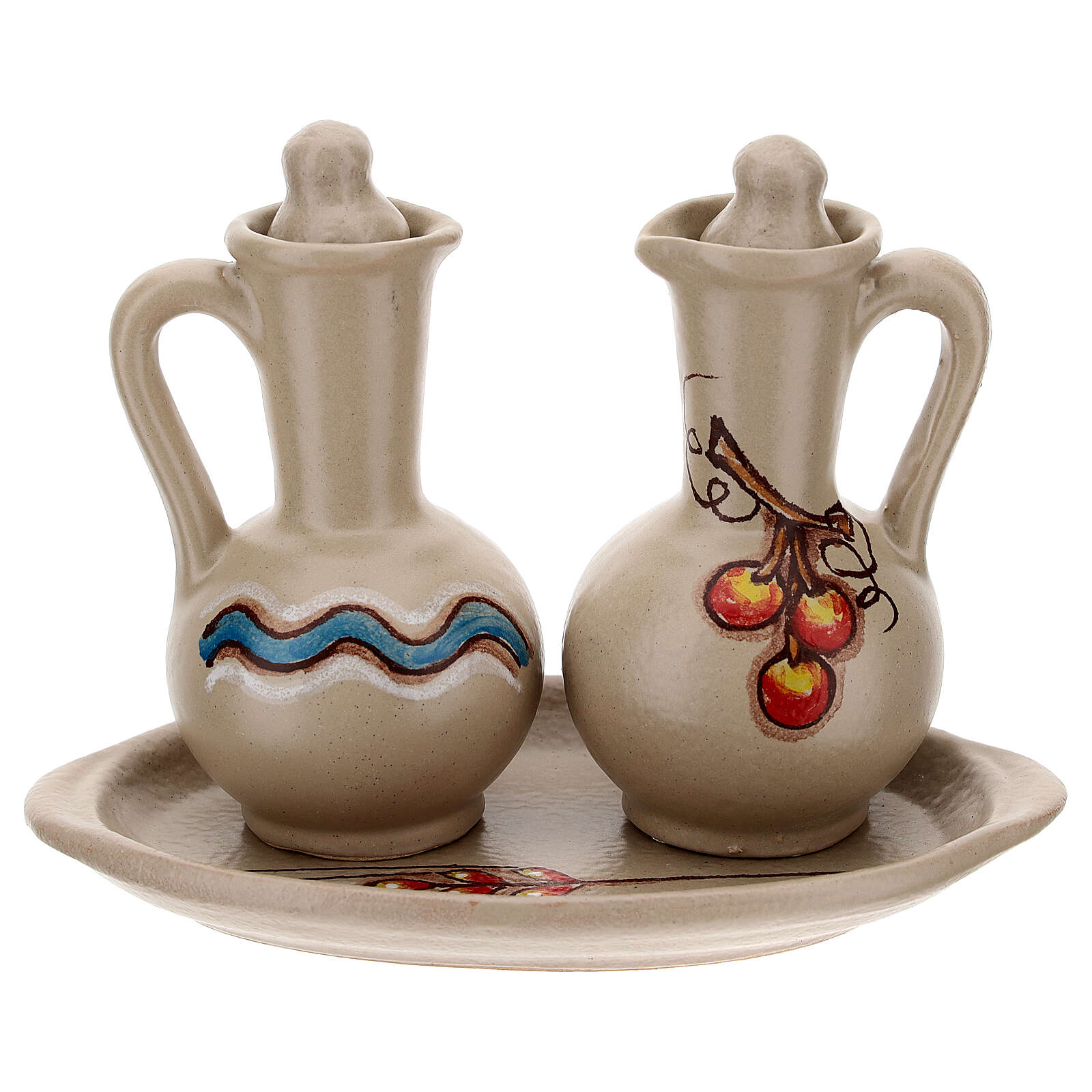 Ceramic round cruet set | online sales on HOLYART.co.uk