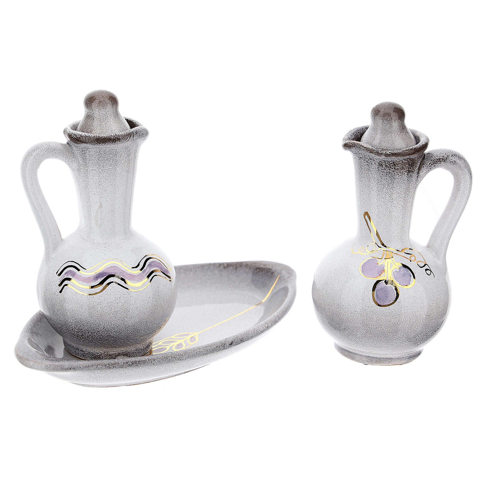 Ceramic round cruet set | online sales on HOLYART.co.uk