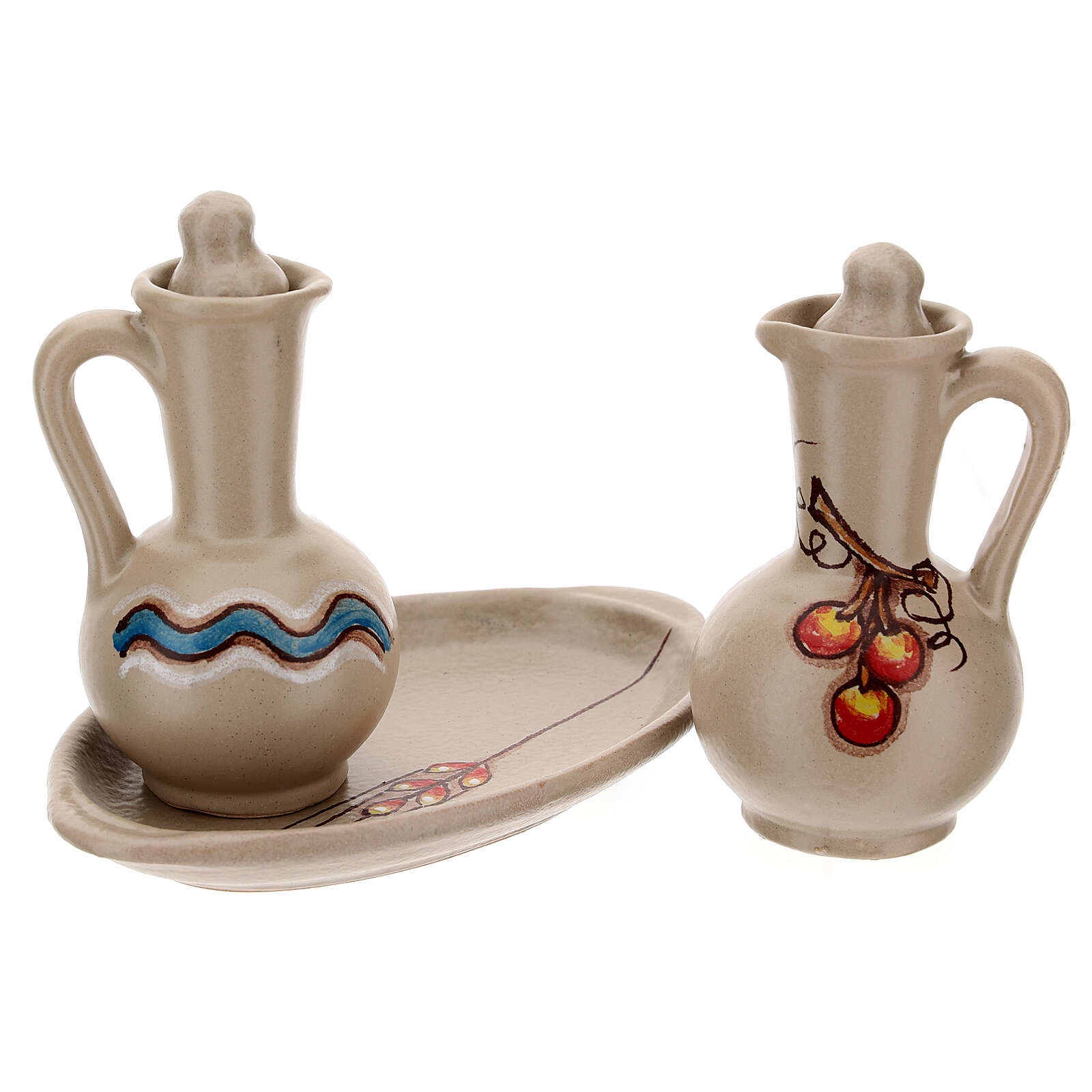 Ceramic round cruet set | online sales on HOLYART.co.uk