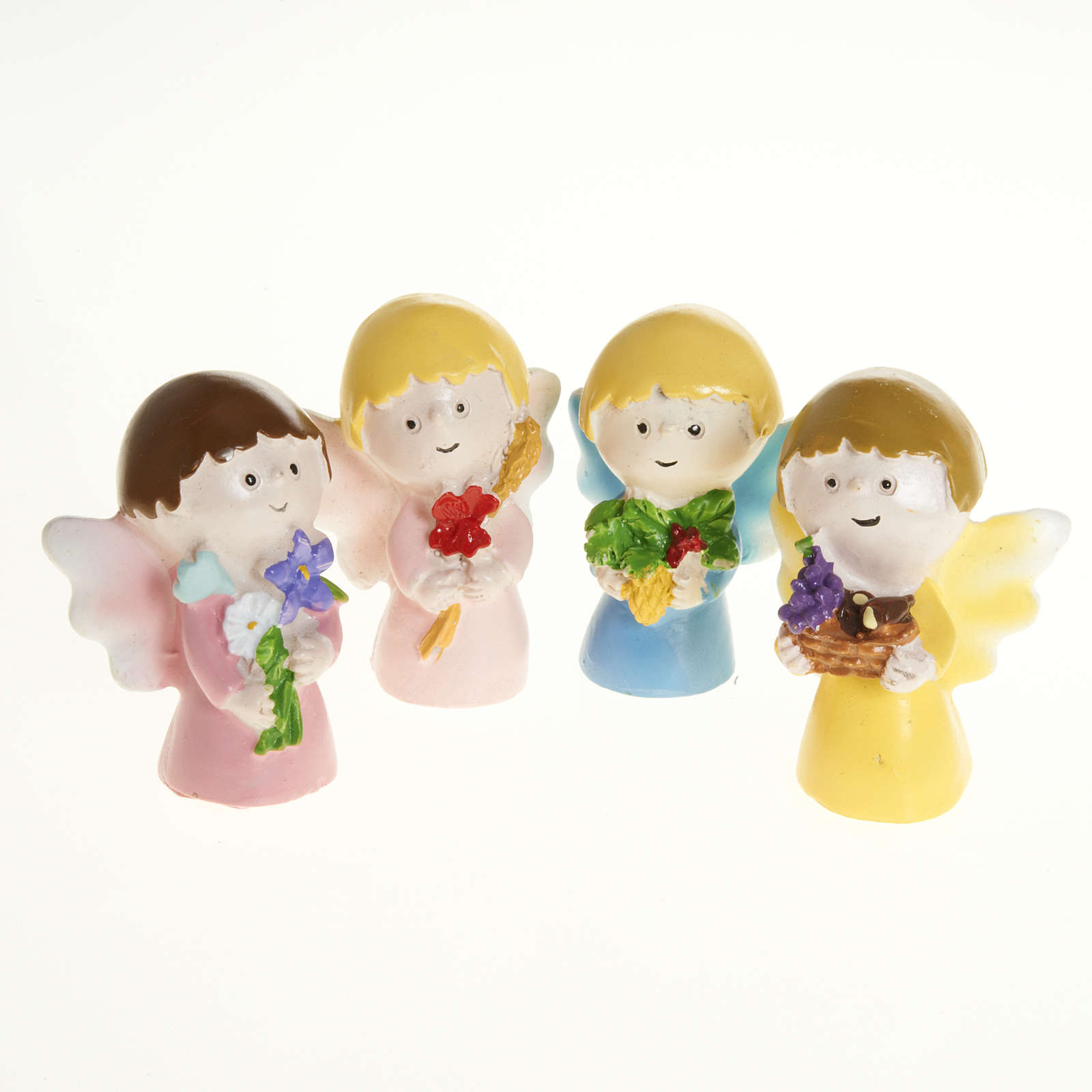 Four Angels in painted resin, 4 seasons | online sales on HOLYART.com