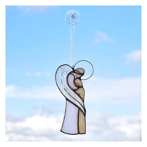 Embracing Angels in Colored Glass | online sales on HOLYART.com