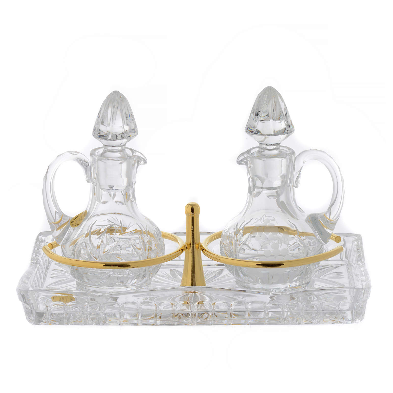 Set with 2 crystal cruets 50 ml | online sales on HOLYART.co.uk