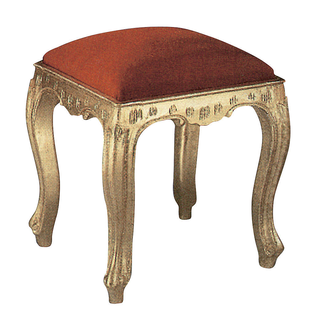 Escabel de madera tallada a mano con hoja de oro inalterable | venta ...