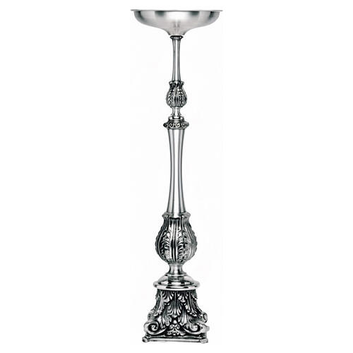 Baroque-style altar candlestick with acanthus leaves, 1.6-inch socket ...