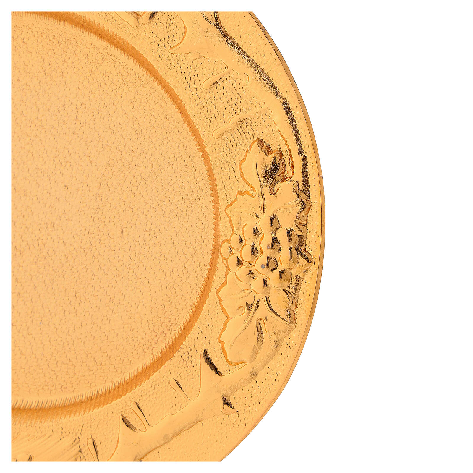 Gold plated dish paten in cast brass 6 3/4x6 in | online sales on ...