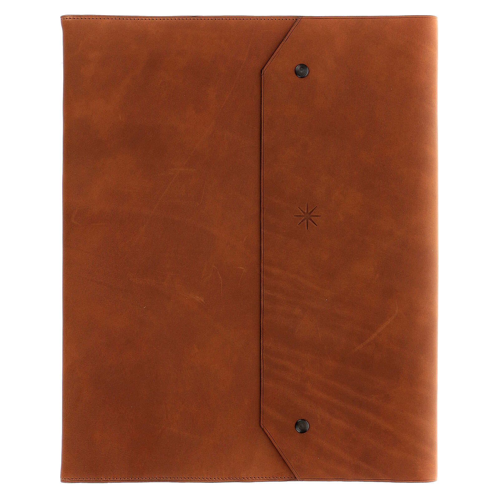 Calepin couverture cuir véritable marron étoile moins | vente en ligne ...