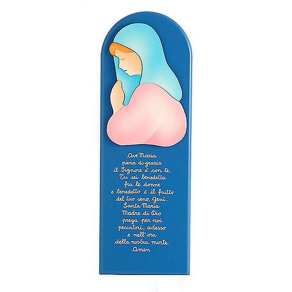 Ave Maria blue plaque, small | online sales on HOLYART.com