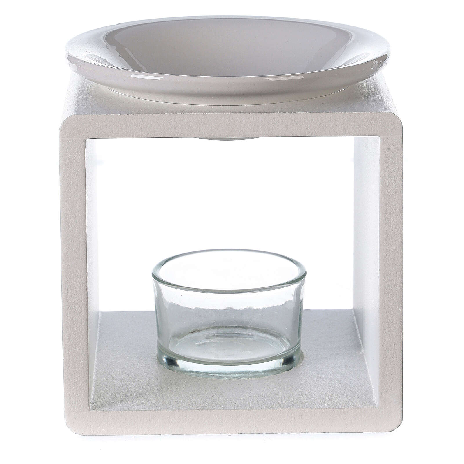 Diffuseur parfum cube blanc 12,5 cm | vente en ligne sur HOLYART