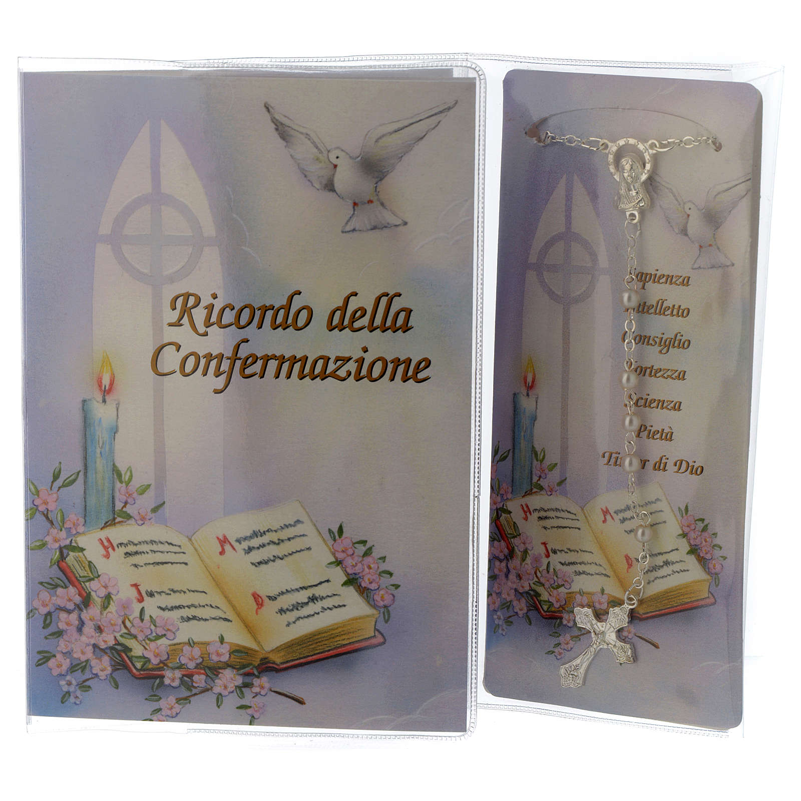 Confirmation memory booklet with rosary in Italian | online sales on ...