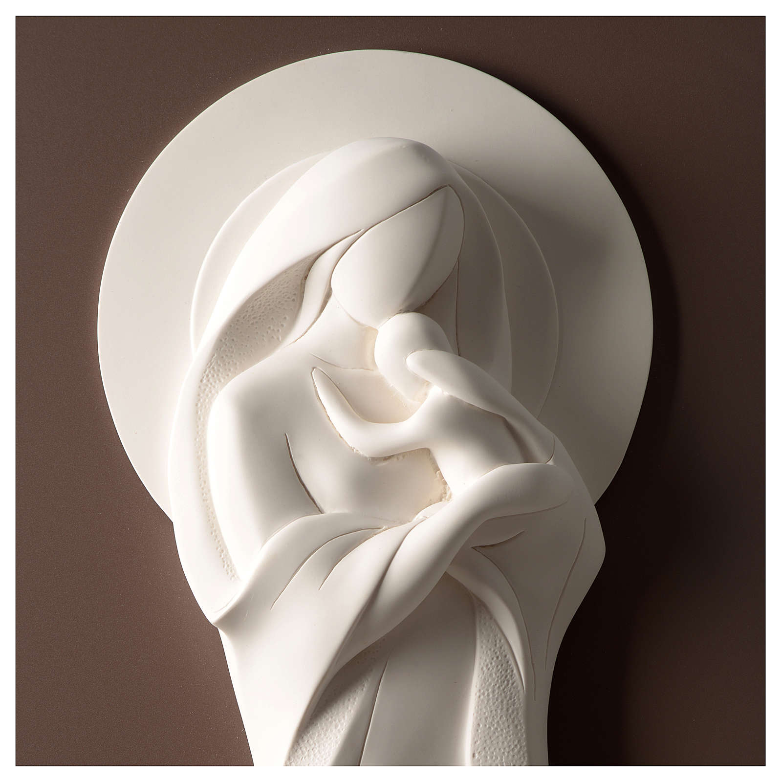 Madonna with Child Jesus, stylized bas-relief in resin and | online ...
