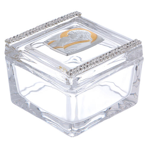 Religious favor crystal box with Jesus in prayer 2x2x2 in | online ...