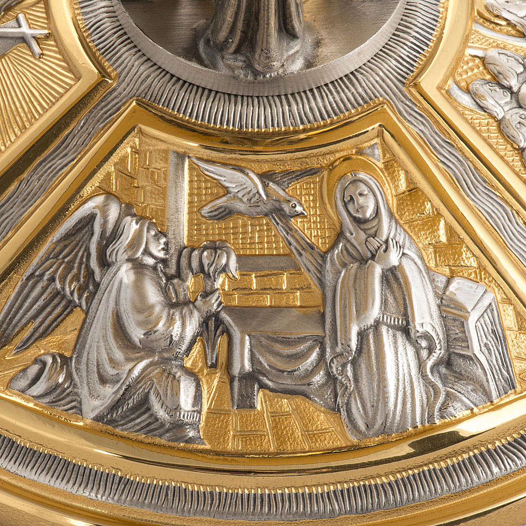 Trono latón ángeles y escena sobre base | venta online en HOLYART