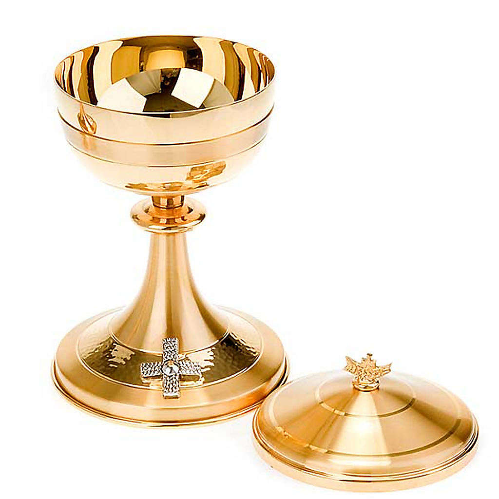 Golden Chalice and Ciborium hammered | online sales on HOLYART.com