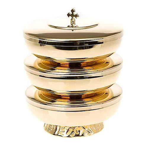 Stacking ciboria with cross lid | online sales on HOLYART.com