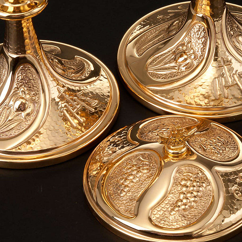 Chiselled chalice and ciborium set | online sales on HOLYART.co.uk