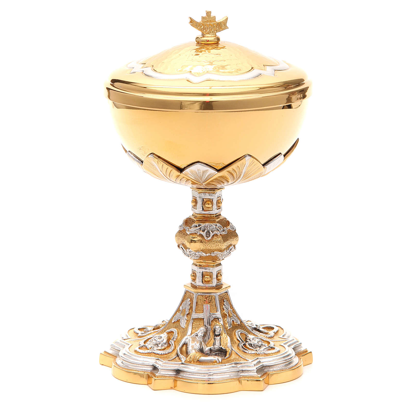 Cáliz y Copón en latón con Piedad | venta online en HOLYART