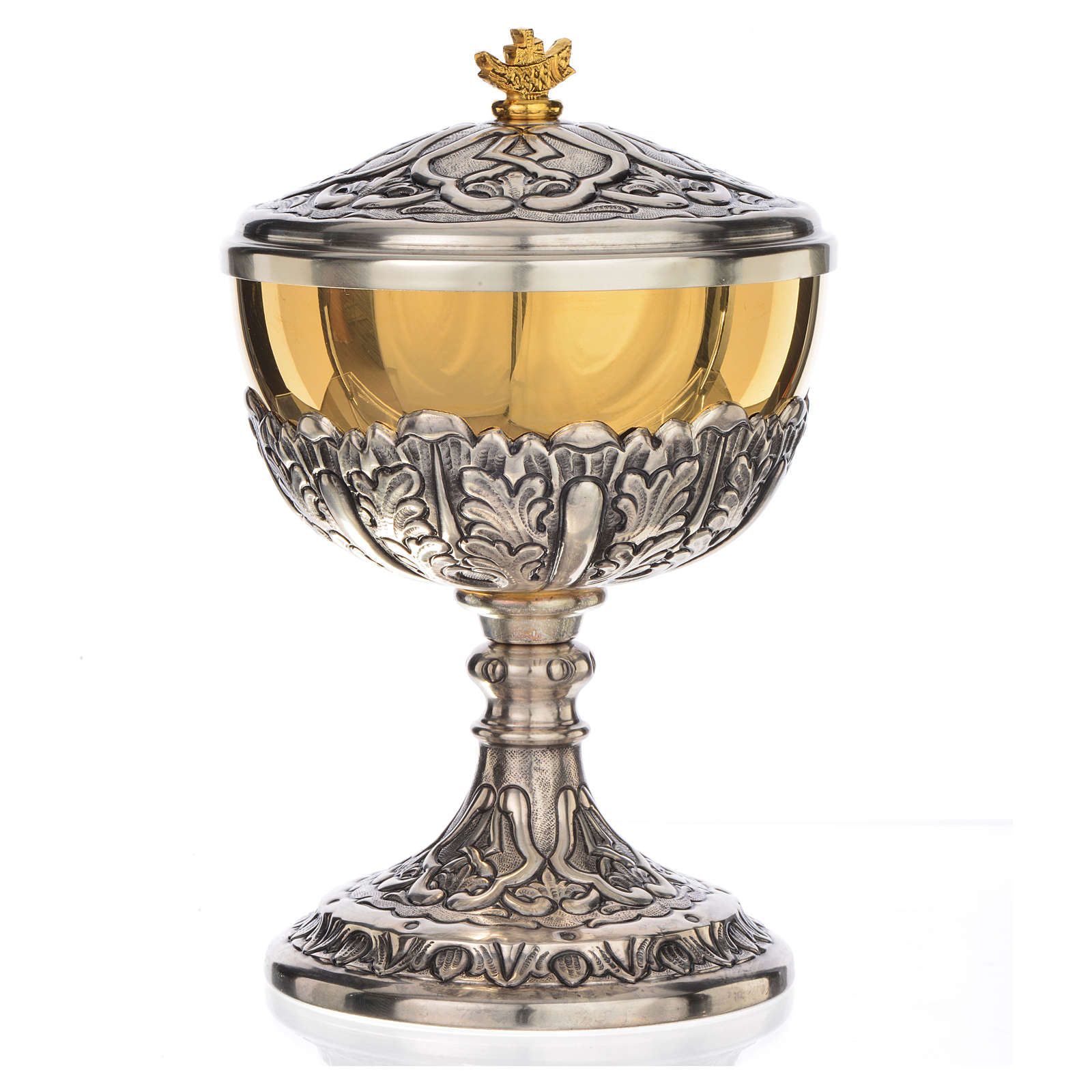Chiseled Ciborium silver brass | online sales on HOLYART.co.uk