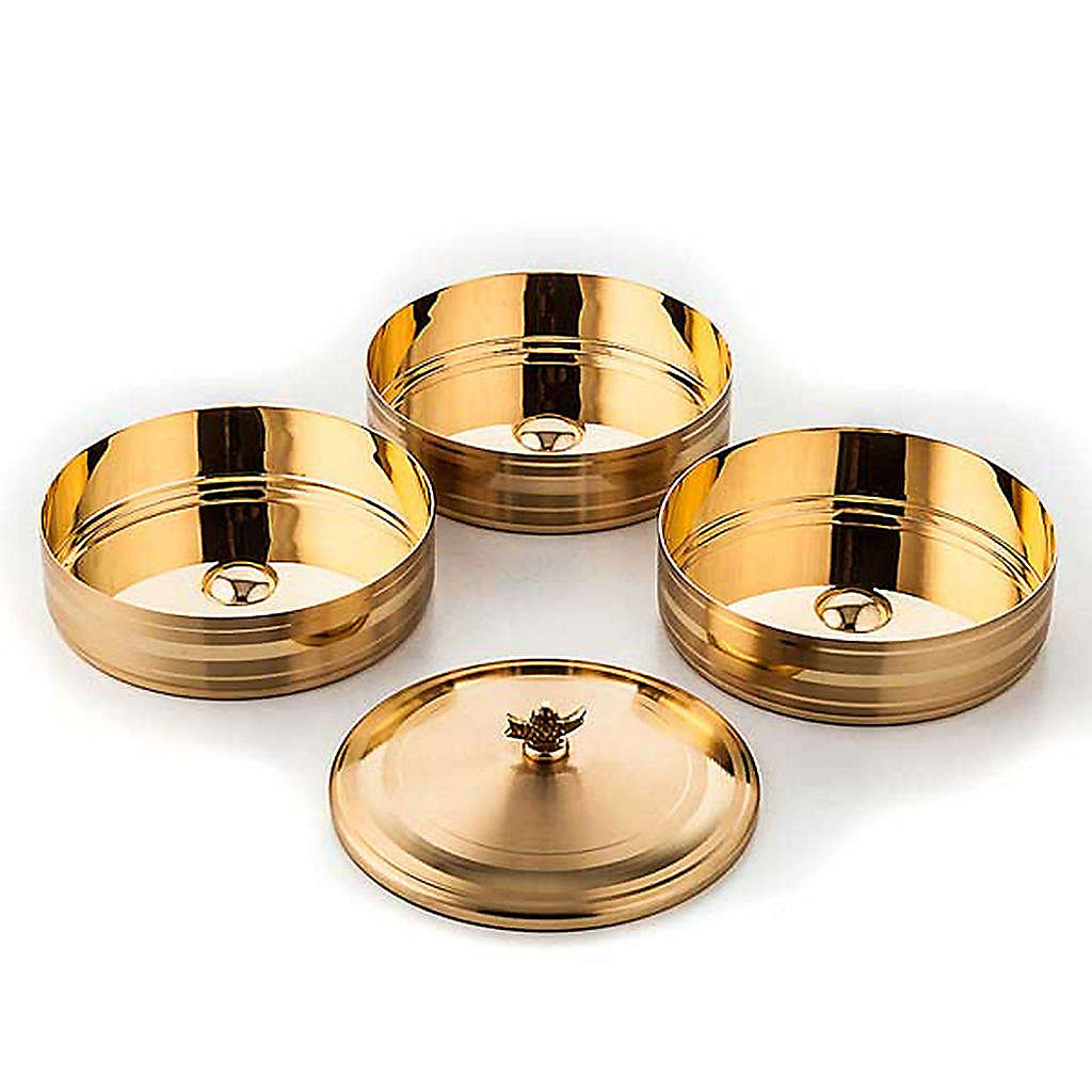 Patena triple de latón dorado | venta online en HOLYART