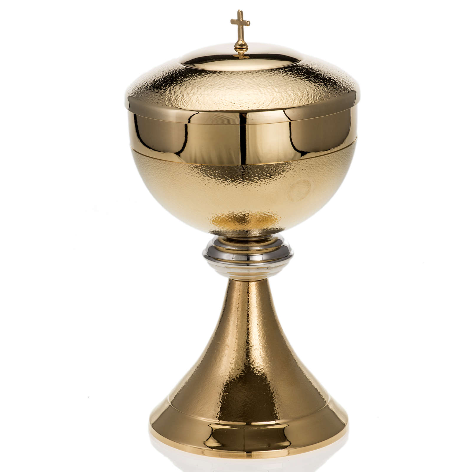 Ciborium in golden brass with knurled finishing, 26 cm | online sales ...