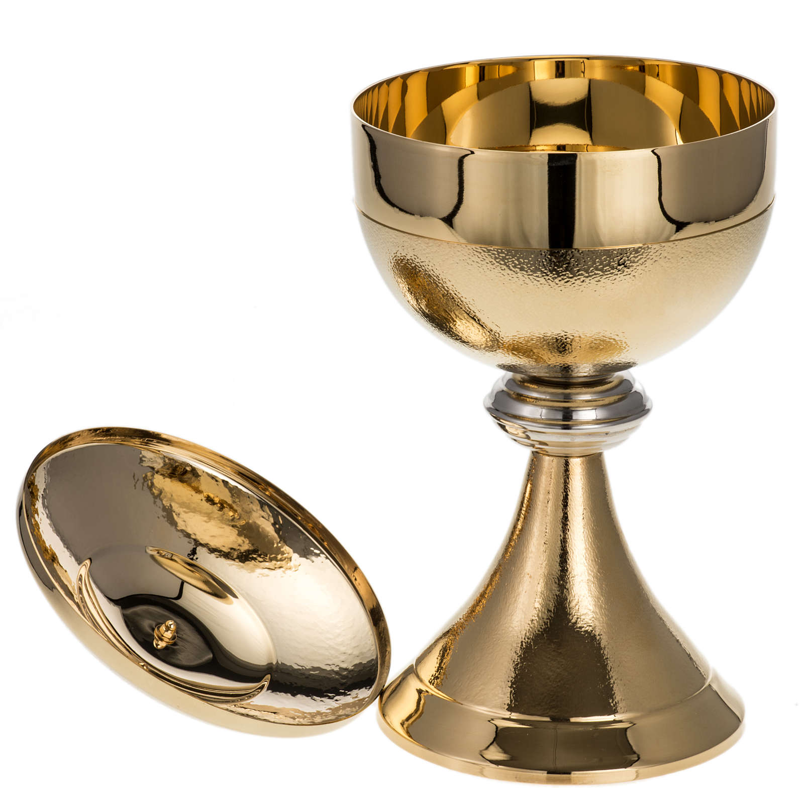 Ciborium in golden brass with knurled finishing, 26 cm | online sales ...