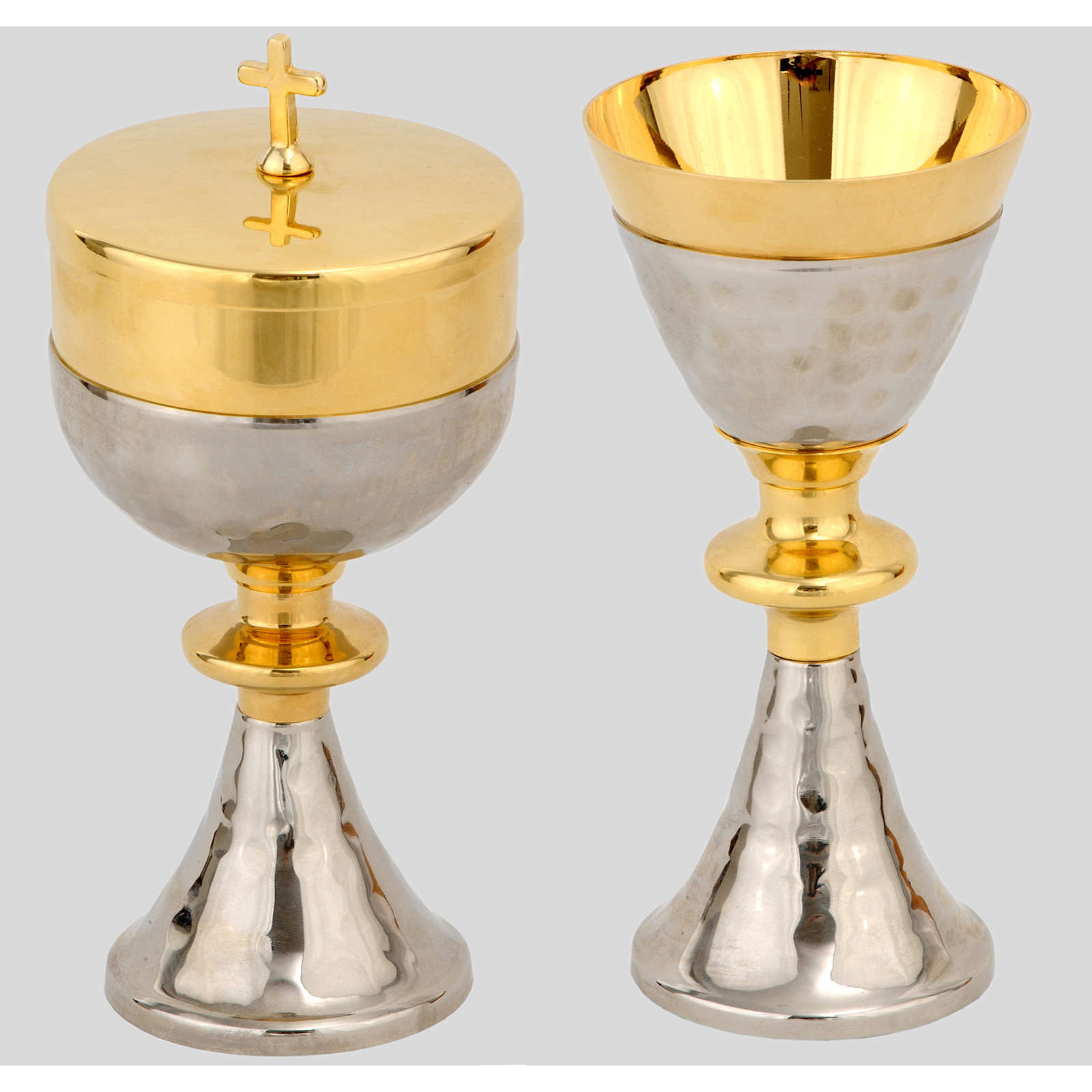 Copón y cáliz bicolor plateados | venta online en HOLYART