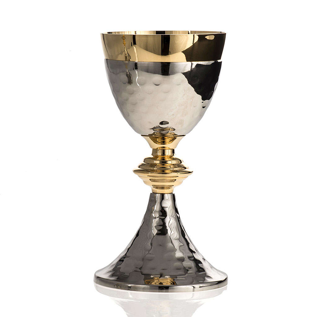 Kelch und Ziborium gehämmert 18,5 cm hoch | Online Verfauf auf HOLYART
