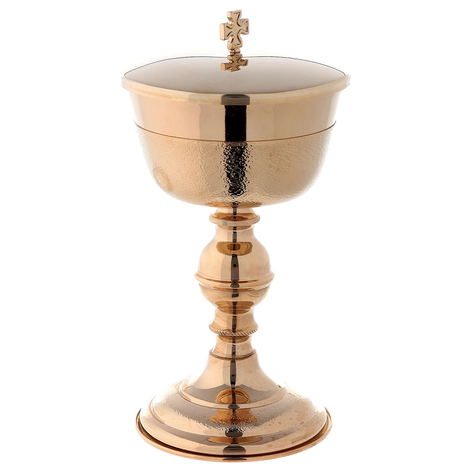 Chalice, ciborium and bowl with knurled gilded finish | online sales on ...