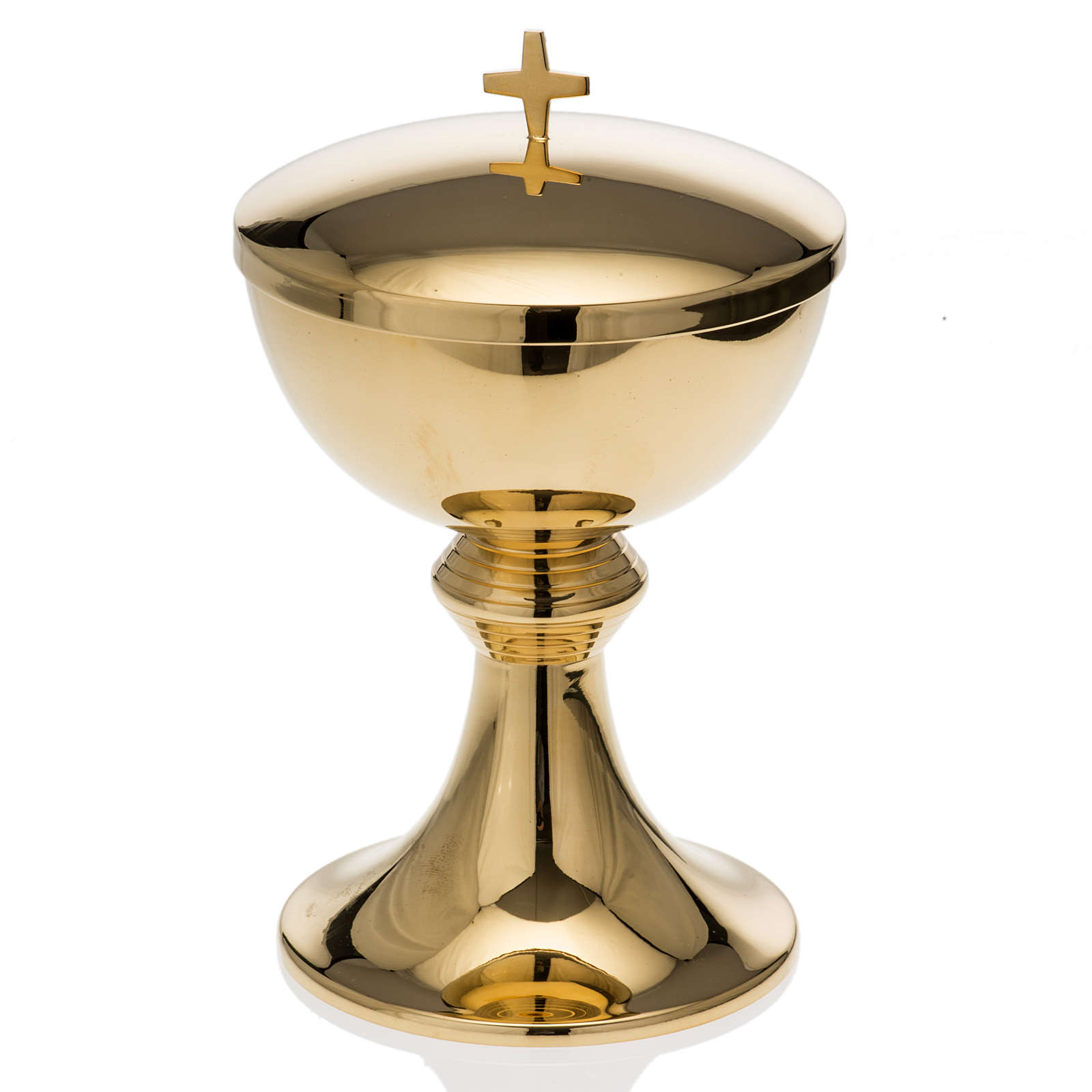 Ciborium Molina in smooth golden brass | online sales on HOLYART.co.uk