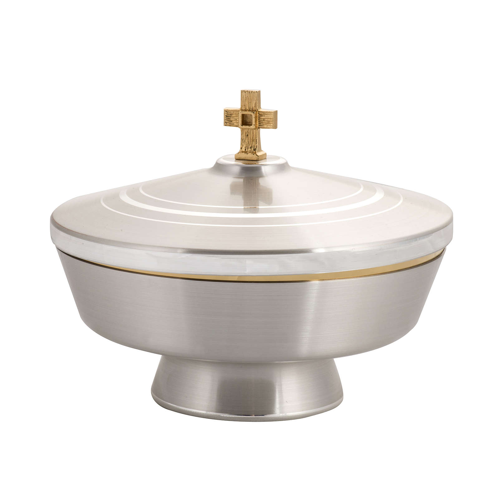 Ciborium in silver-plated brass, low with satin finish | online sales ...