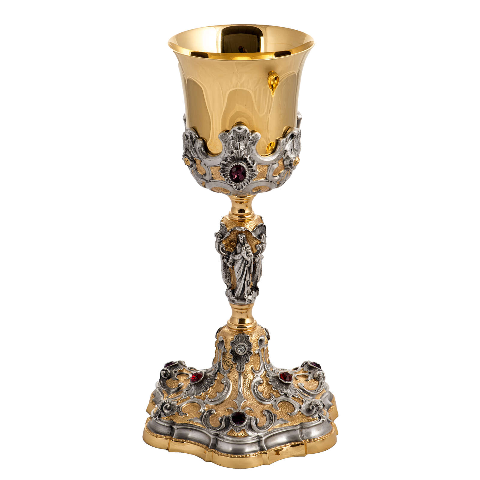 Calice et Patène bicolores avec pierres | vente en ligne sur HOLYART