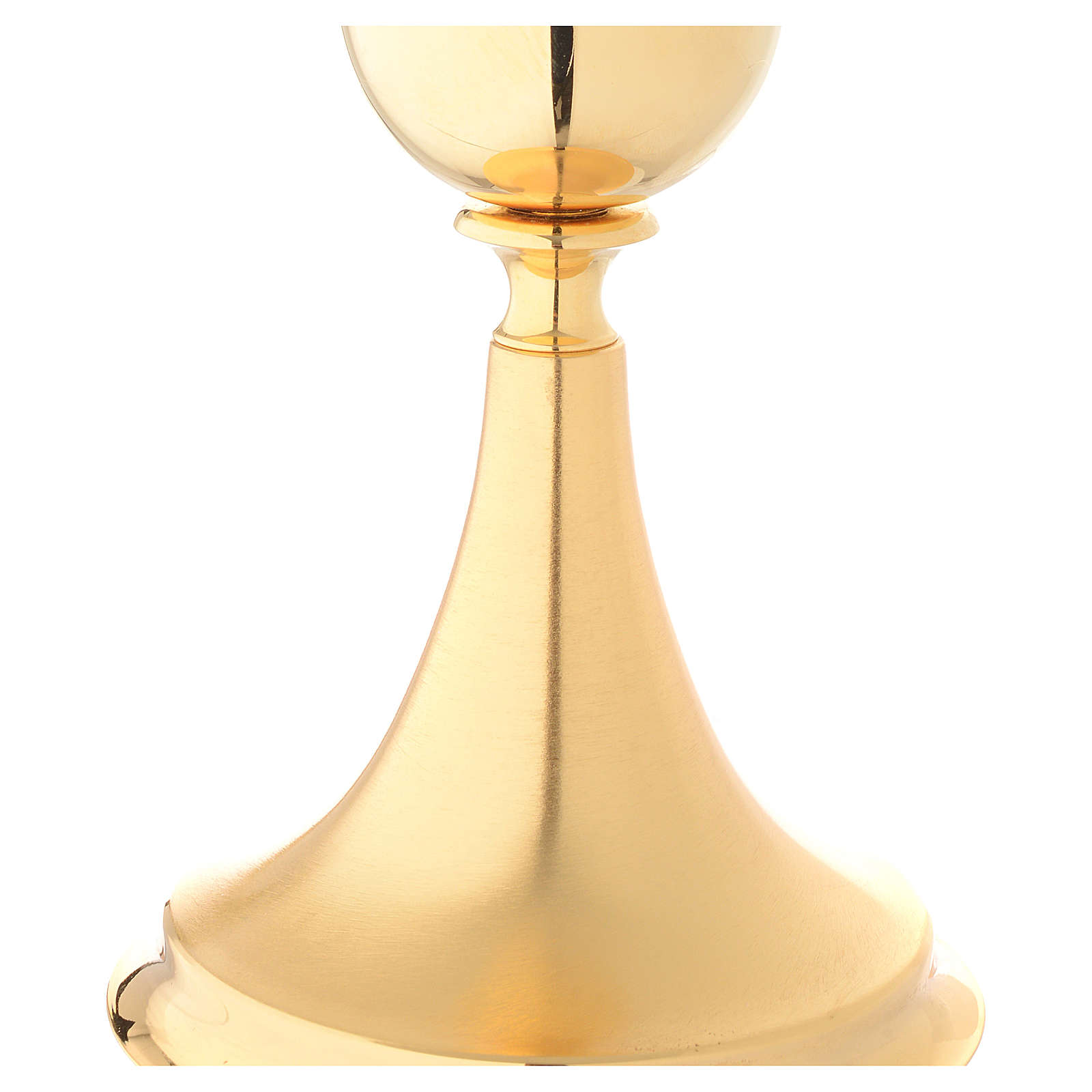 Chalice in gold-plated brass with satin base | online sales on HOLYART ...