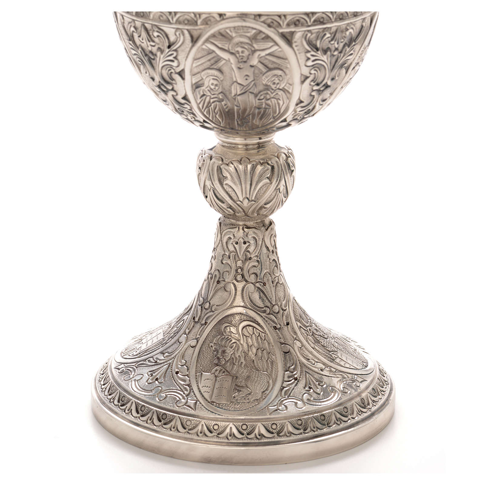 Kielich mosiądz ryty Ukrzyżowanie i 4 Ewangeliści | sprzedaż online na ...