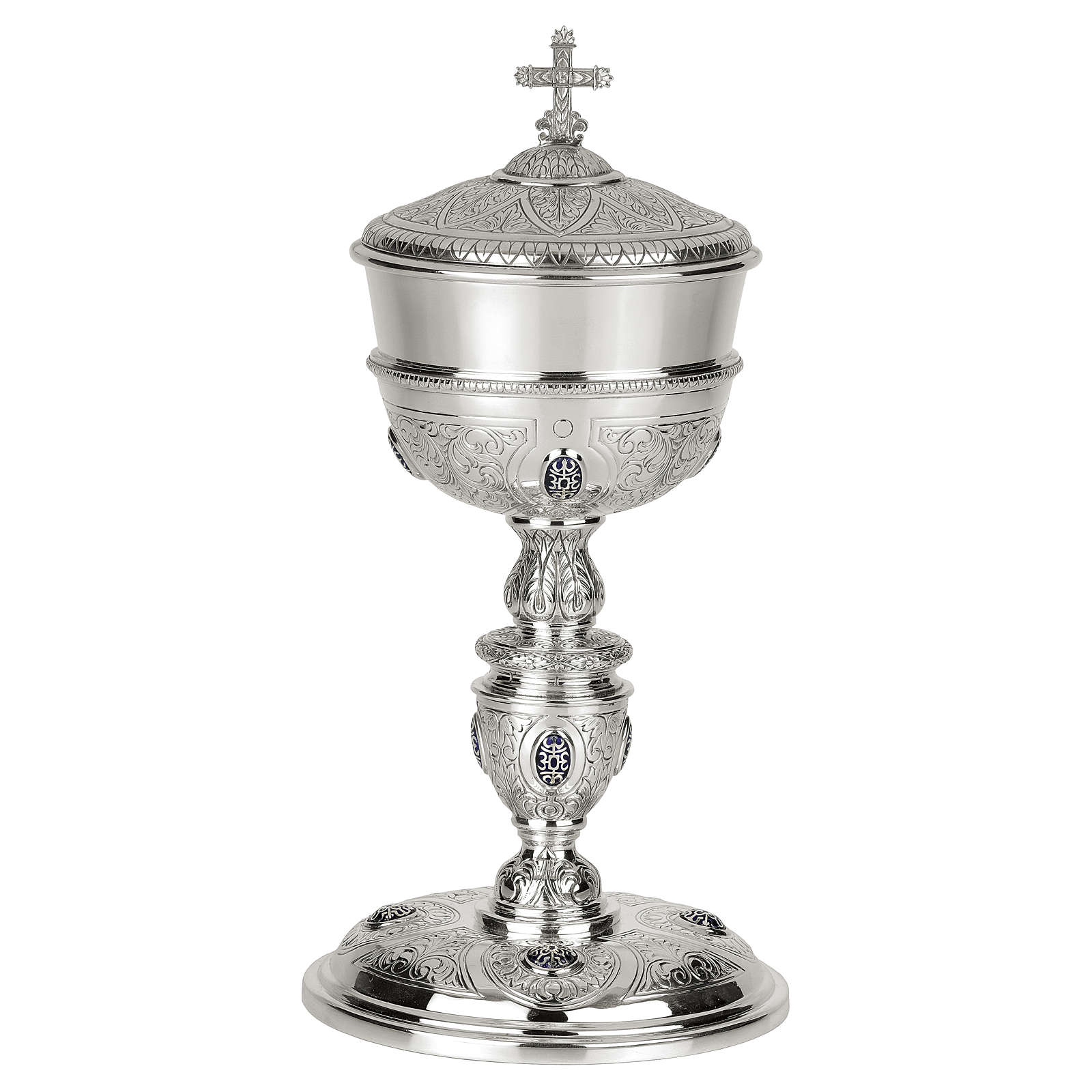 Cáliz Plateresco Molina cabujón copa plata 925 | venta online en HOLYART