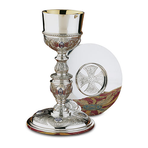 Cáliz Plateresco Molina cabujón copa plata 925 | venta online en HOLYART