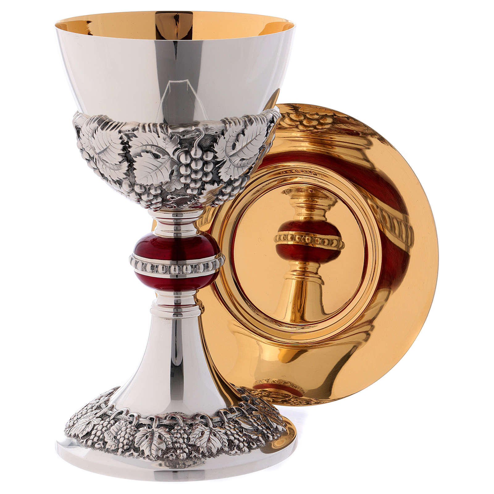 Chalice, paten and ciborium Molina classic node with grape | online ...