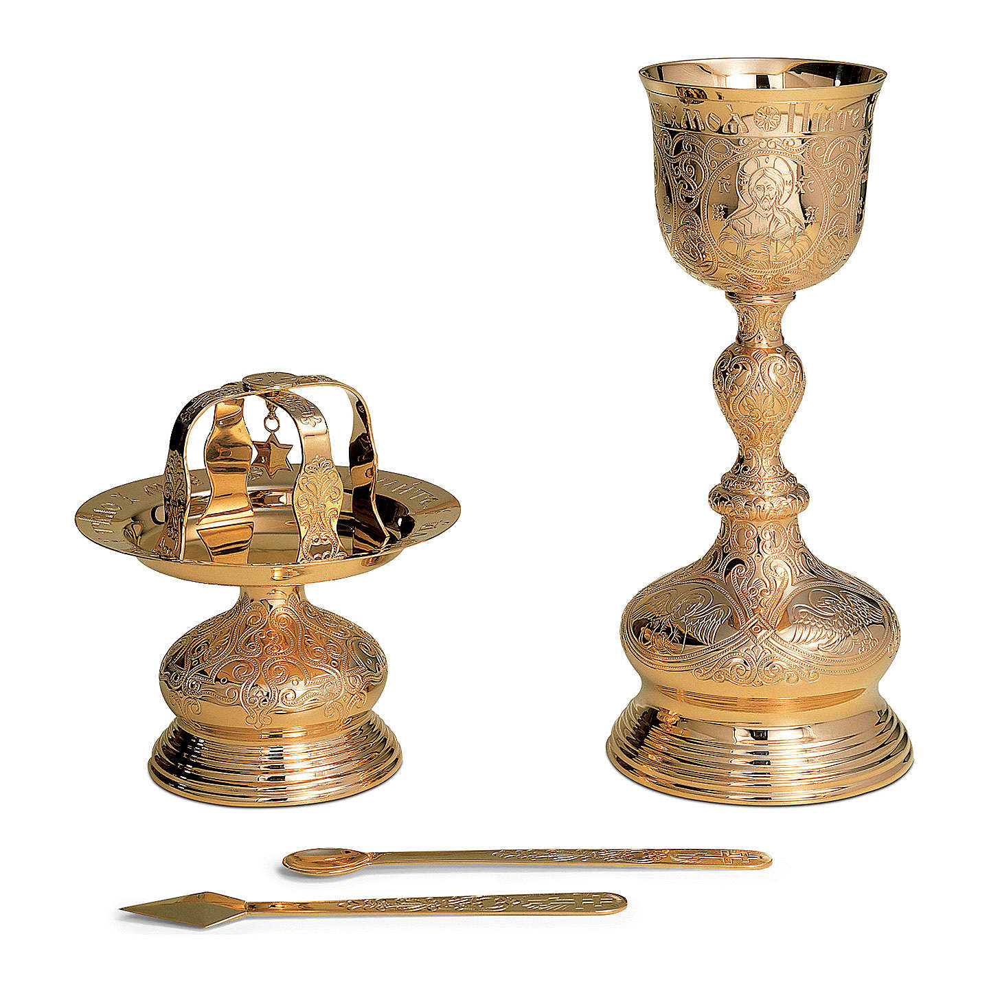 Byzantine style eastern rite set with Christ and Evangelists | online ...