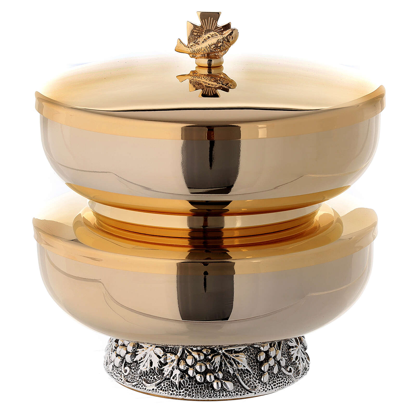 Stacking ciboria two-pieces set for Eucharistic | online sales on ...