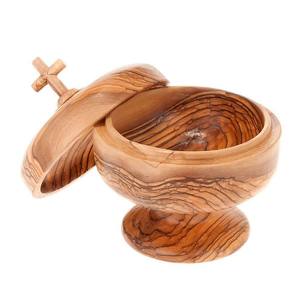 Ciborium in olive wood, 10cm diameter | online sales on HOLYART.com