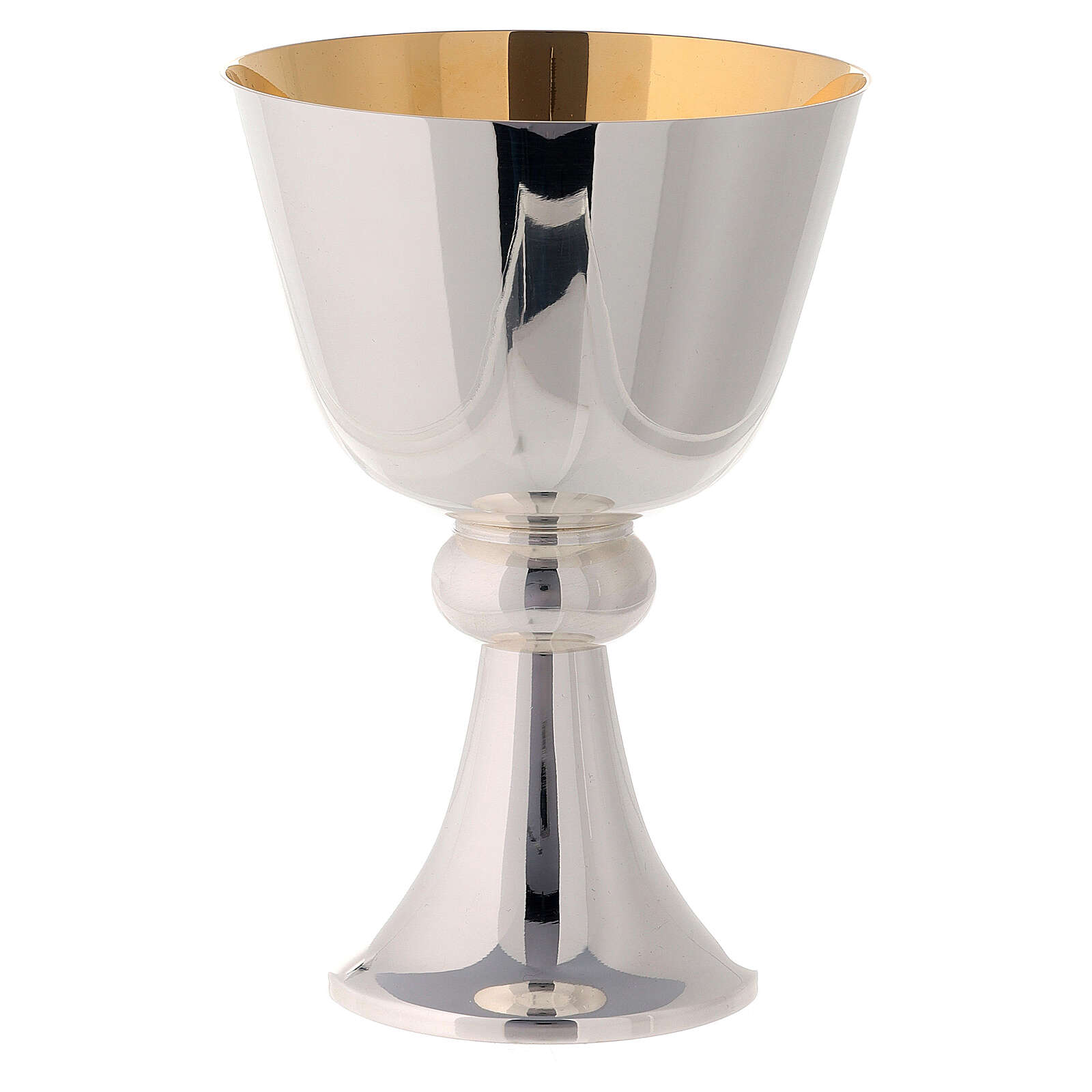 Molina chalice with node, smooth silver-plated brass | online sales on ...