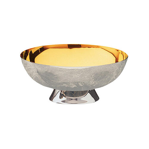 Set of chalice ciborium and paten bowl, stainless steel, Molina ...