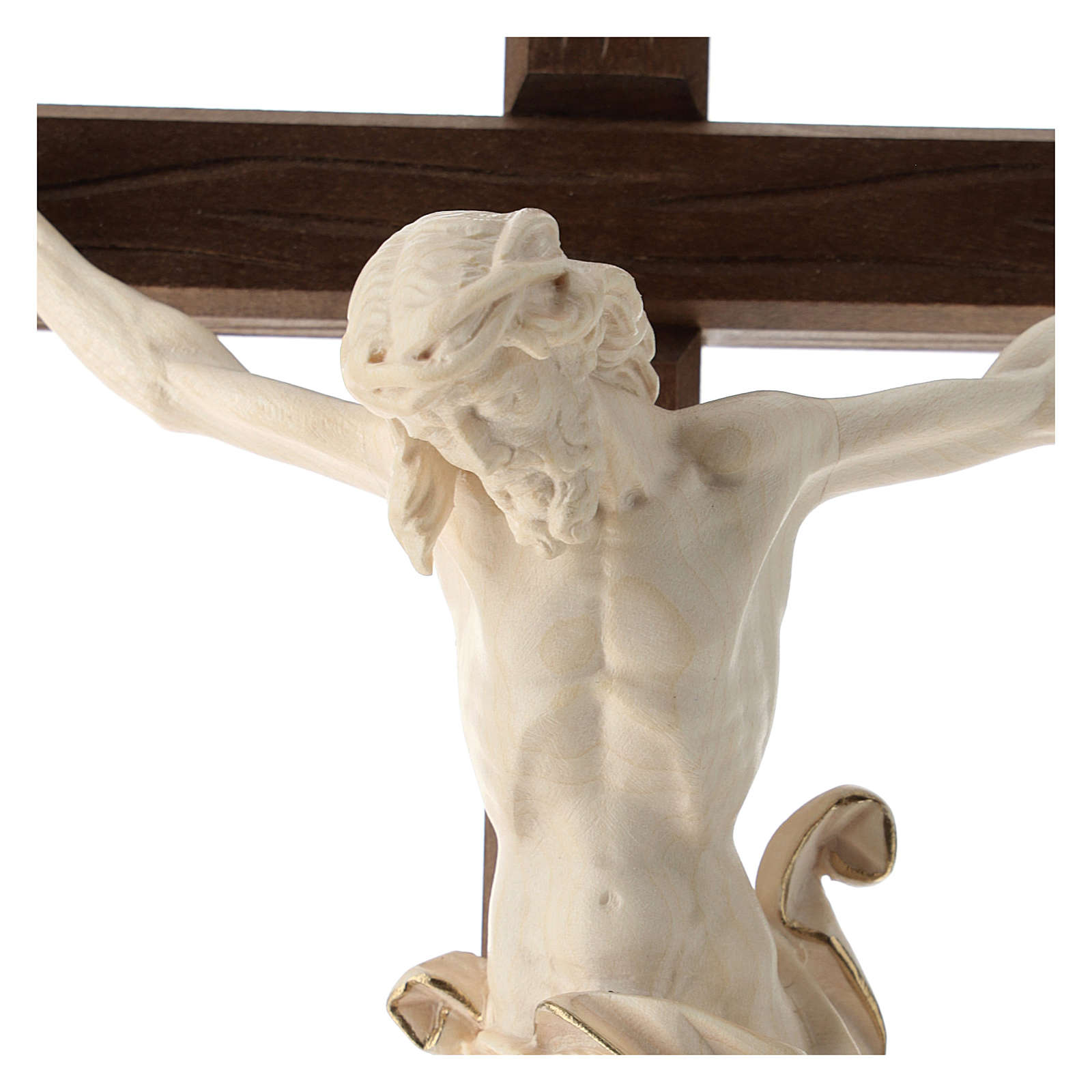 Crucifix in wood Val Garden and Christ's body in wax and | online sales ...